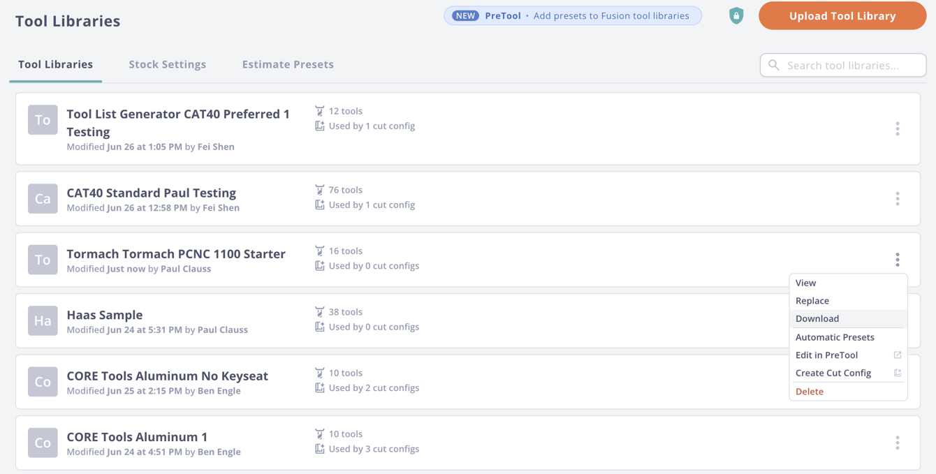 How to Download Tool Libraries from Toolpath